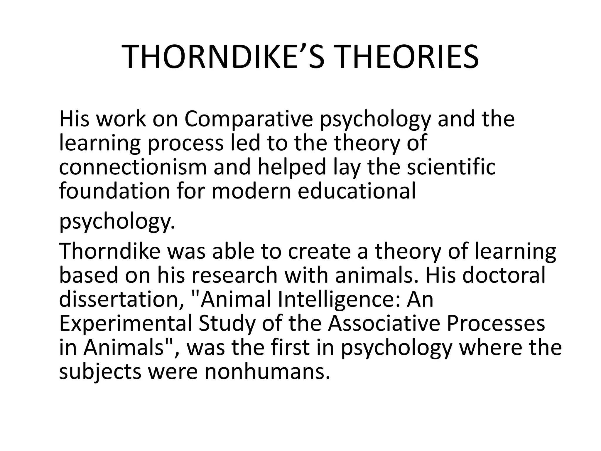Edward lee thorndike | PPT | Free Download