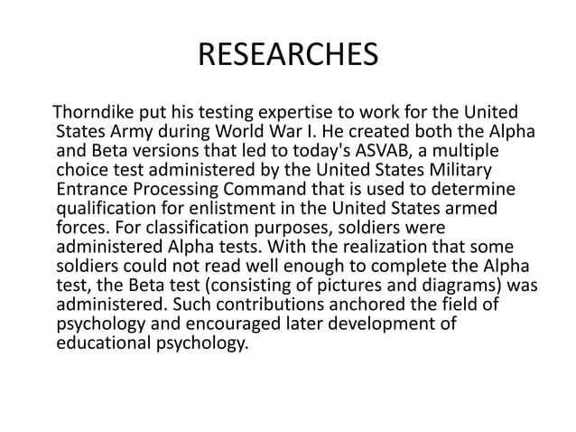 Edward lee thorndike | PPT | Free Download