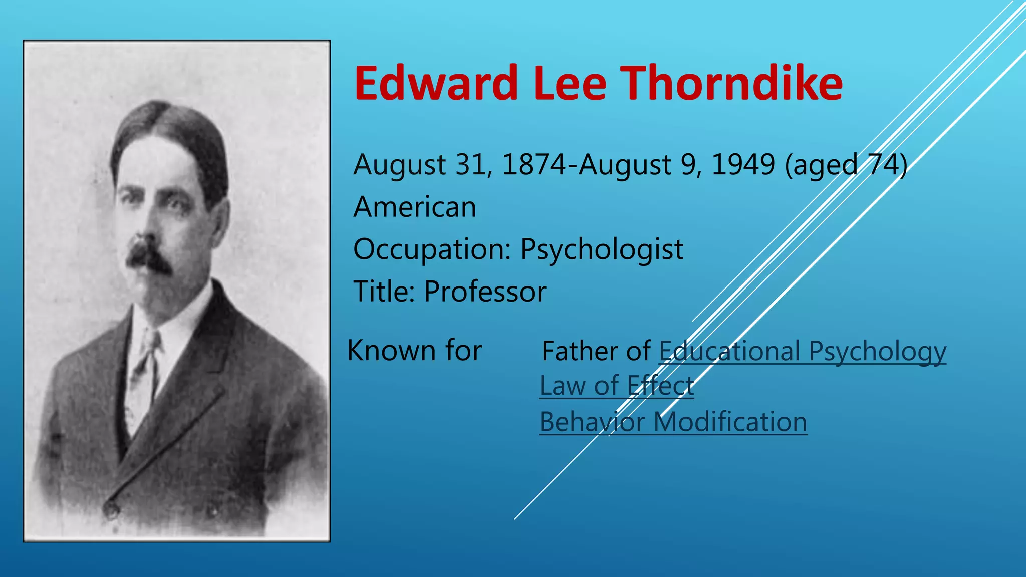 Edward LEE Thorndike Educational Theory.pptx