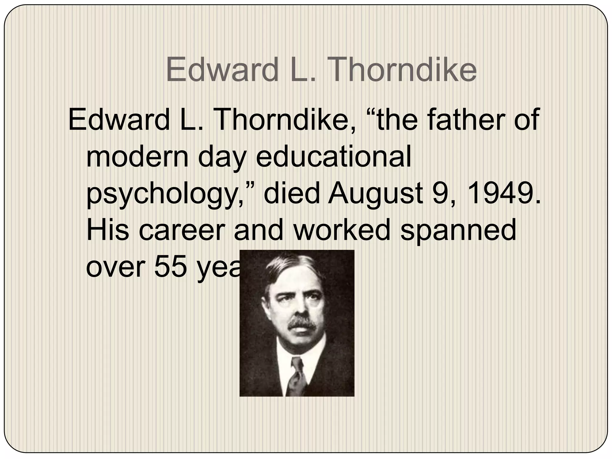 Edward l thorndike | PPTX