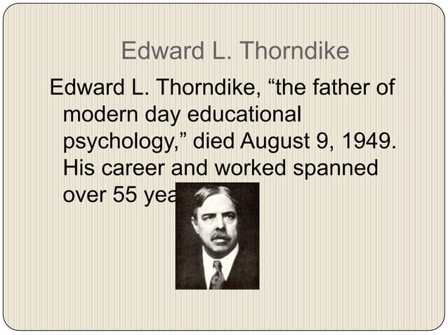Edward l thorndike | PPT