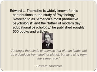 Edward l thorndike | PPTX