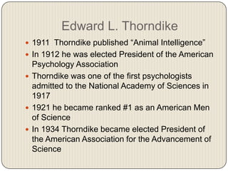 Edward l thorndike | PPTX