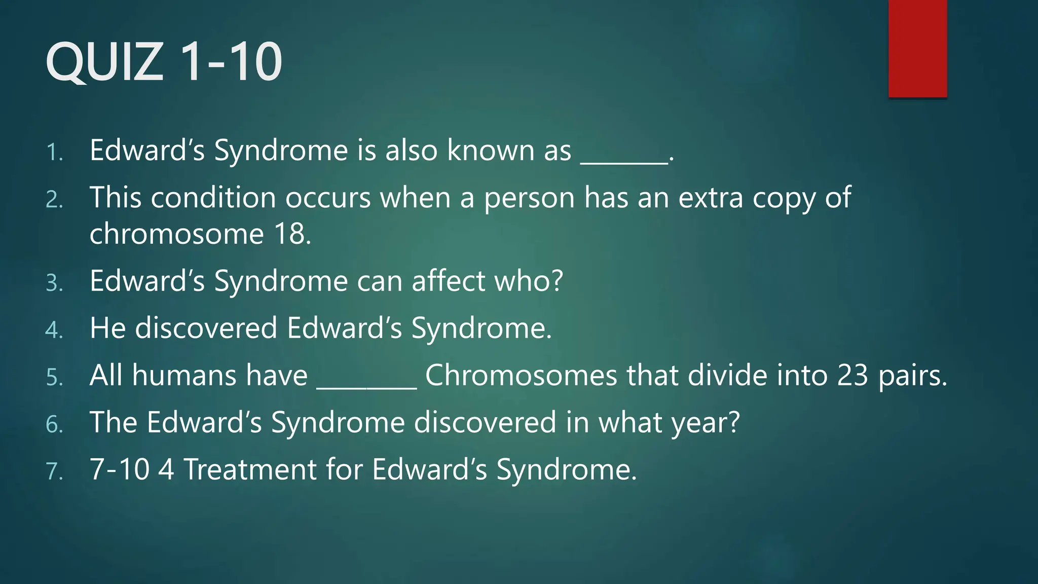 Edwards-Syndrome trisomy 18 presentation | PPTX