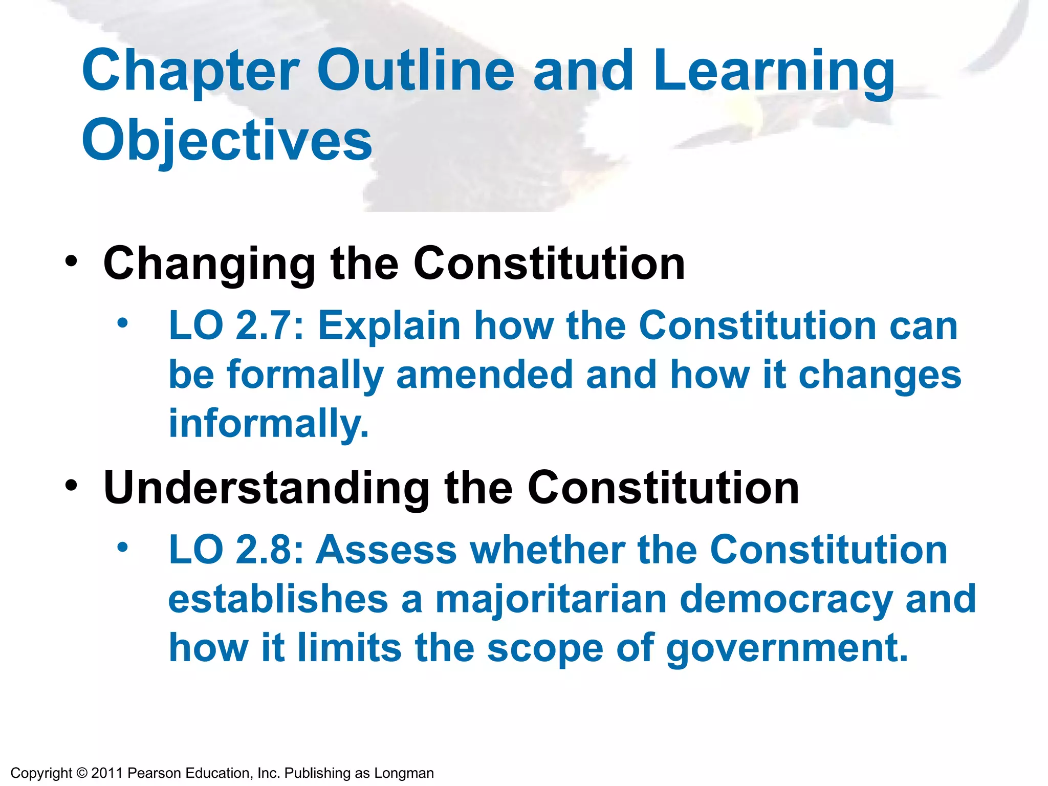 Chapter 2 - The Constution | PPT