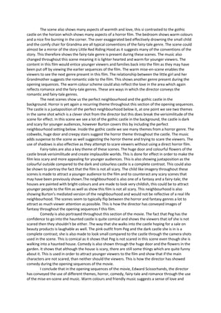 Edward Scissorhands Analysis