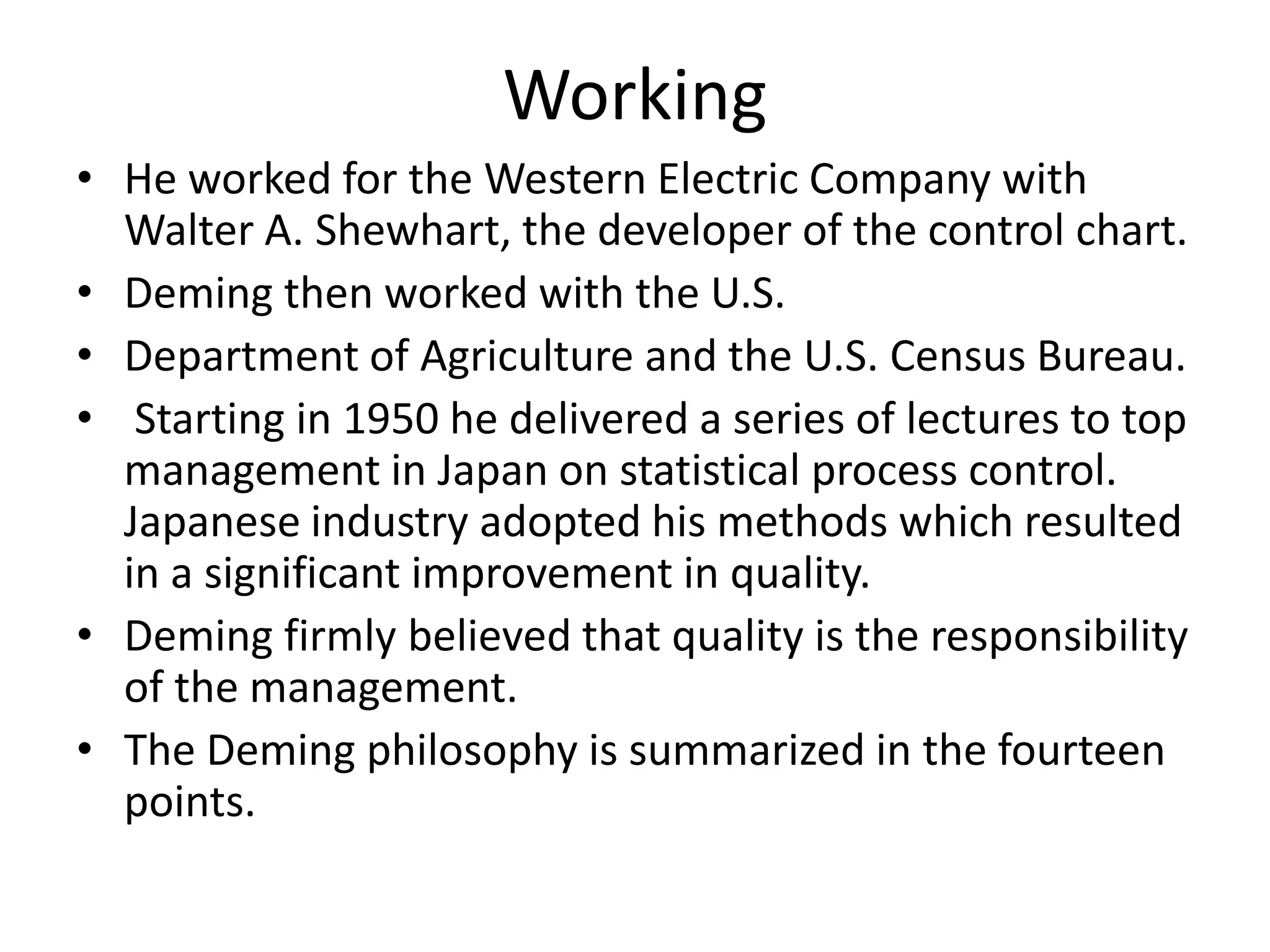 Edwards deming (quality guru) | PPTX