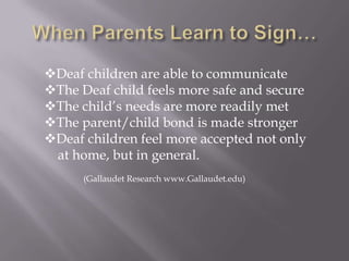Deaf children in hearing homes | PPTX