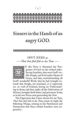 Edwards sinners in the hands of an angry god 1741 | PDF