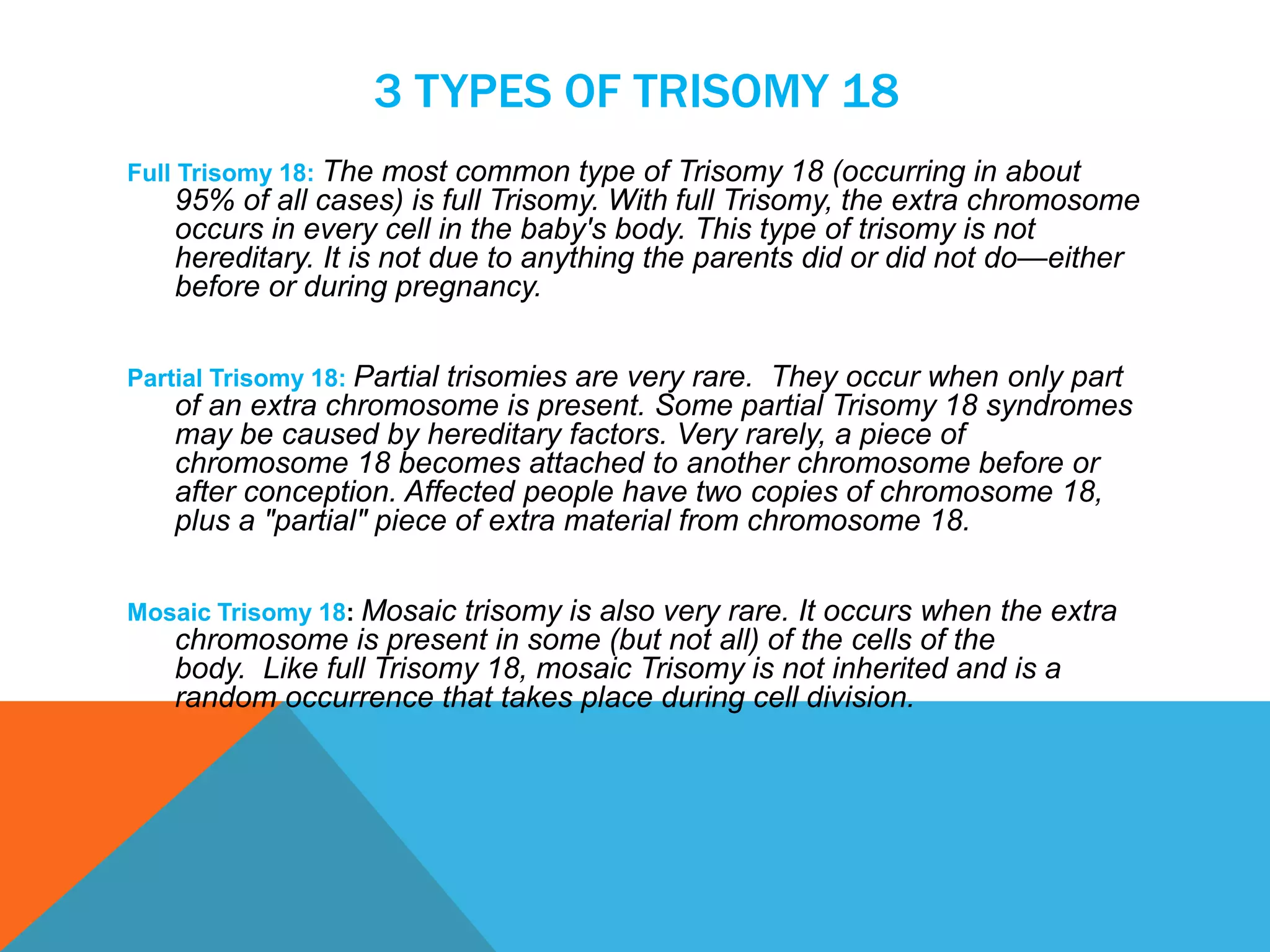 Edward’s syndrome (trisomy 18) | PPTX
