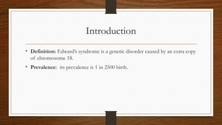 Edward syndrome.pdf and ppt by Dr KHANSA | PPTX