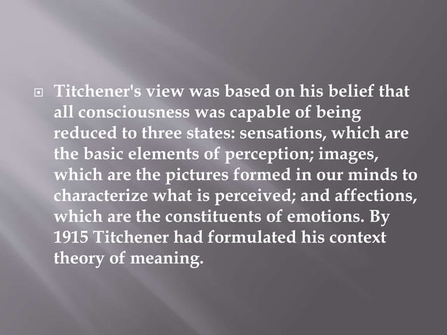 Edward titchener | PPTX | Science