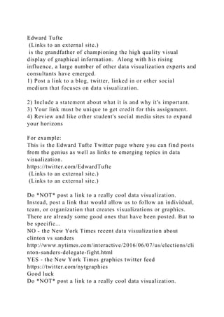 Edward Tufte (Links to an external site.) is the grandfather of .docx