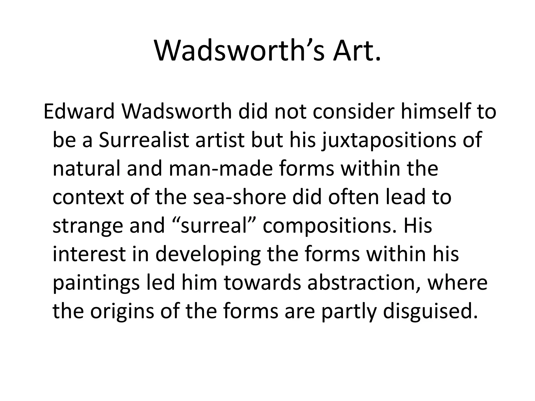 Edward Wadsworth pp | PPTX