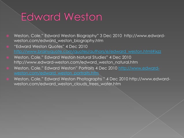 Edward weston | PPT