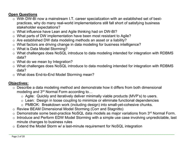 EDW Data Model Storming for Integration of NoSQL and RDBMS by Daniel ...