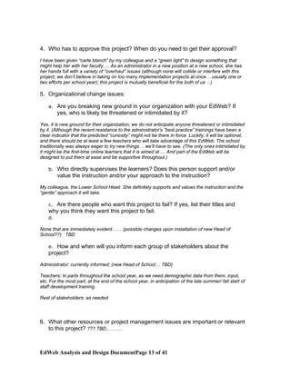 EdWeb Analysis & Design Documentation | PDF | Professional School ...