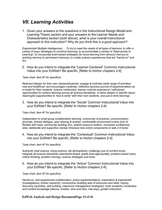 EdWeb Analysis & Design Documentation | PDF | Professional School ...