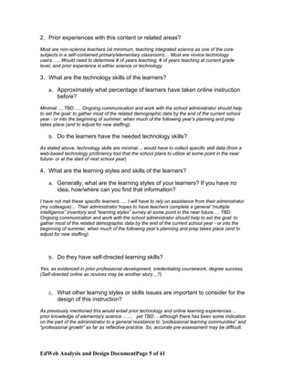 EdWeb Analysis & Design Documentation | PDF | Professional School ...