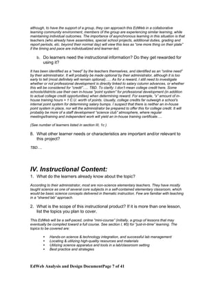 EdWeb Analysis & Design Documentation | PDF | Professional School ...