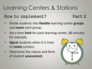 Edwf5100 instructional assignment_learning_centers_t_martin | PPT