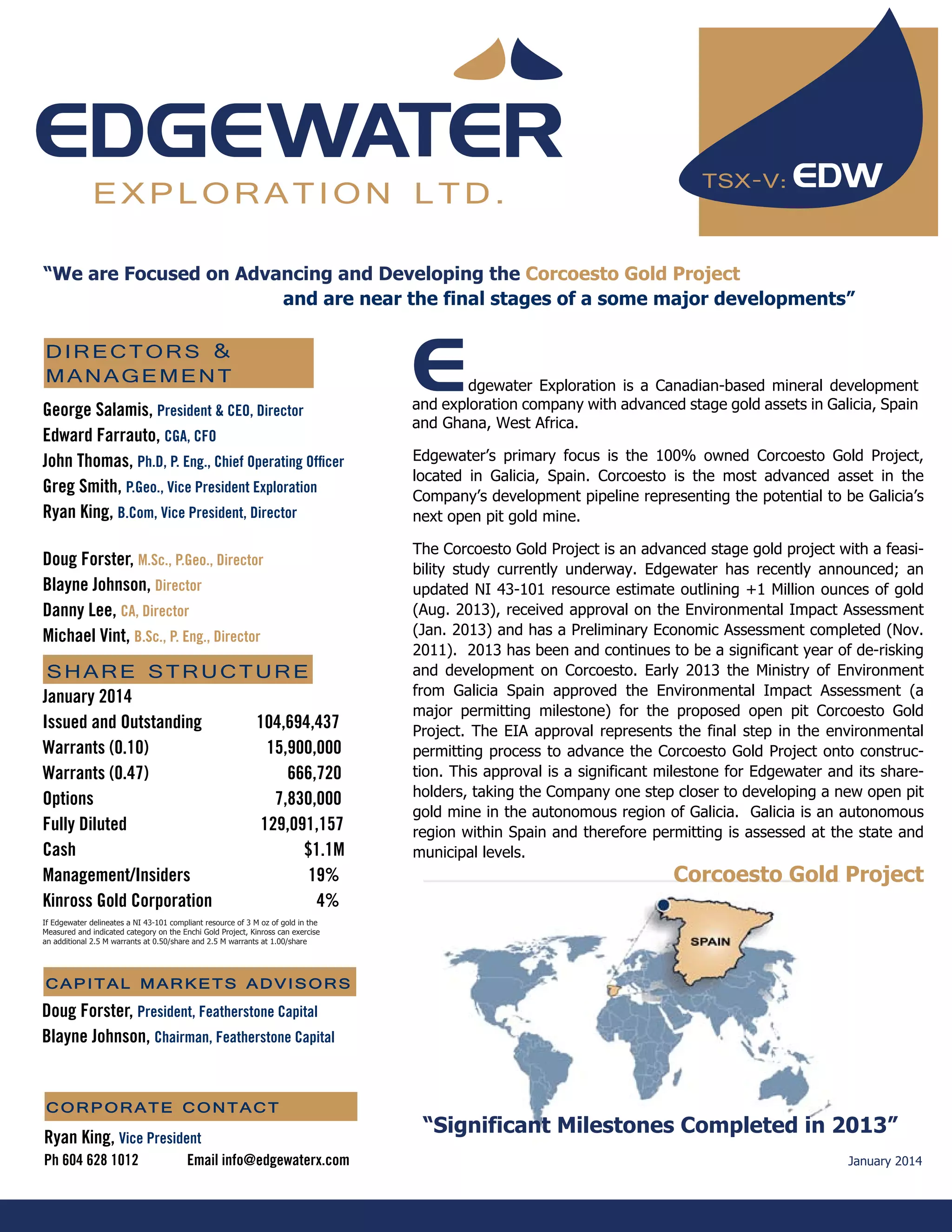 Edgewater Exploration Fact Sheet | PDF
