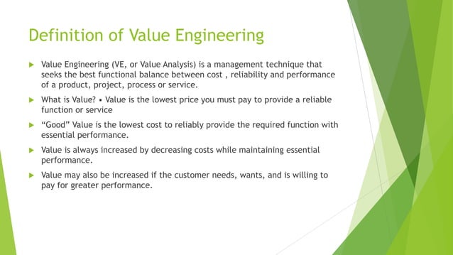 Value Engineering | PPTX