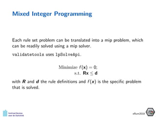 Validatetools, resolve and simplify contradictive or data validation rules | PPT