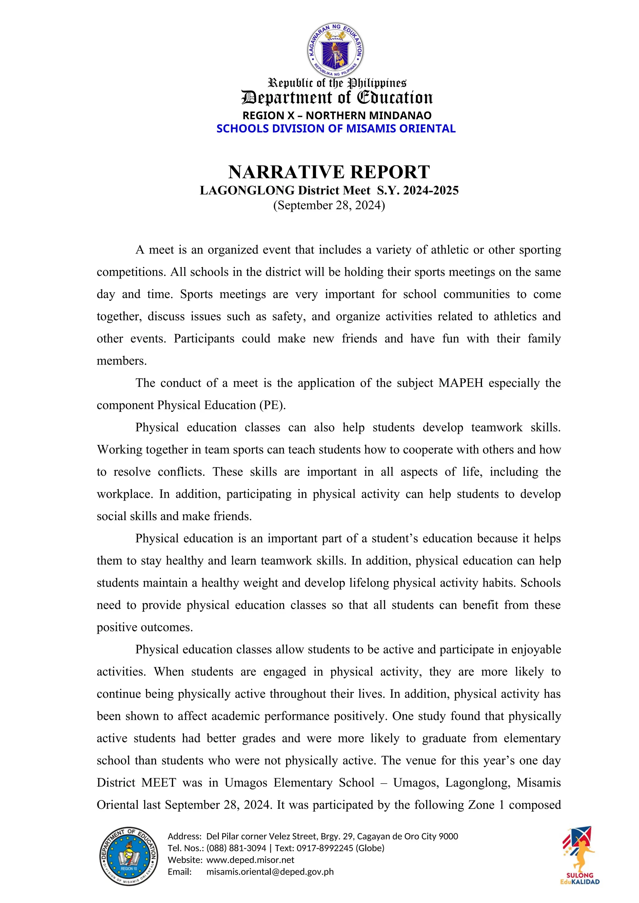Edwin_District Meet Narrative Report - Copy.docx