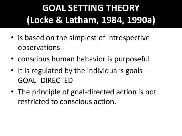 Edwin locke goal setting theory | PPSX