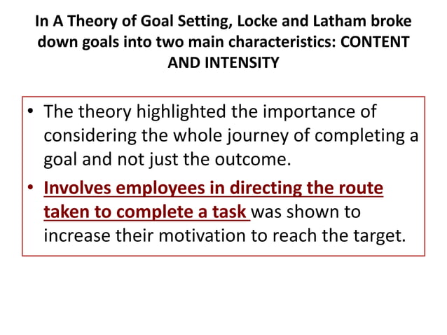 Edwin locke goal setting theory | PPSX