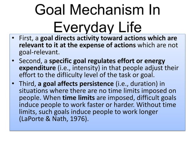 Edwin locke goal setting theory | PPSX