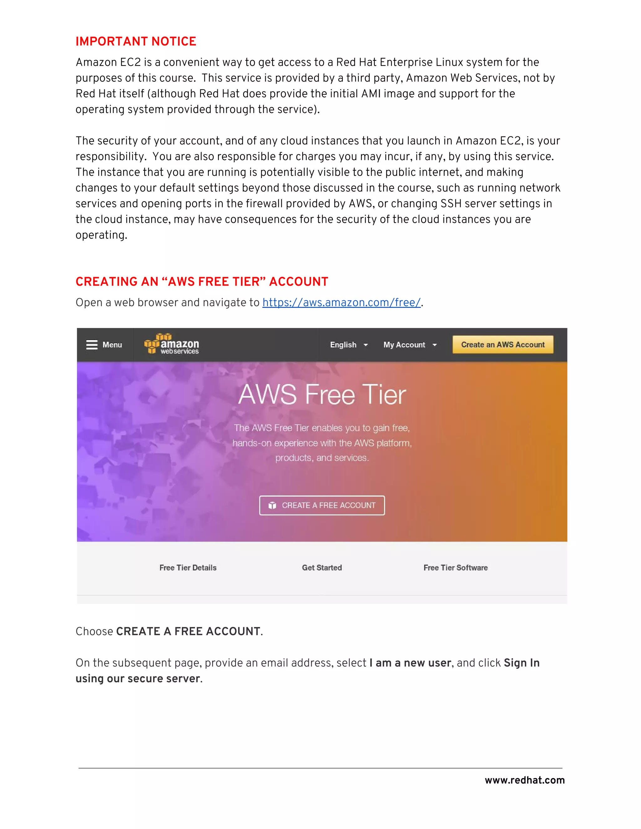 LAB SET-UP INSTRUCTIONS FOR EXERCISES ON AMAZON EC2 | PDF