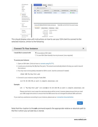 LAB SET-UP INSTRUCTIONS FOR EXERCISES ON AMAZON EC2 | PDF