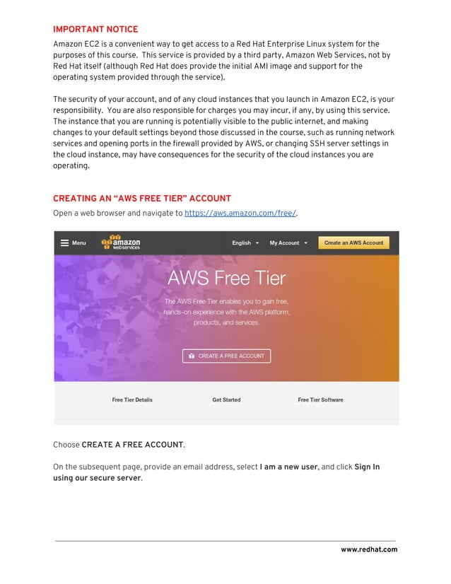 LAB SET-UP INSTRUCTIONS FOR EXERCISES ON AMAZON EC2 | PDF