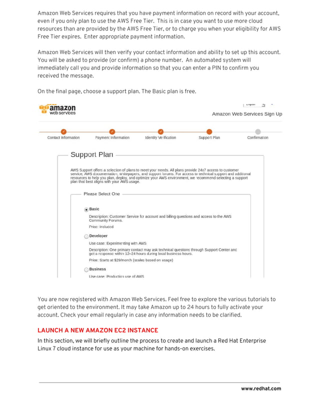 LAB SET-UP INSTRUCTIONS FOR EXERCISES ON AMAZON EC2 | PDF