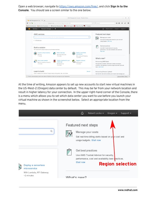 LAB SET-UP INSTRUCTIONS FOR EXERCISES ON AMAZON EC2 | PDF
