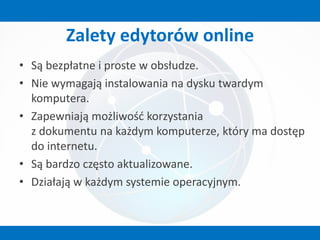 Edytory tekstu online | PPTX