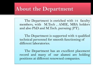 Electrical and Electronics Department | PPTX