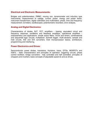 gate syllabus 2012 | PDF