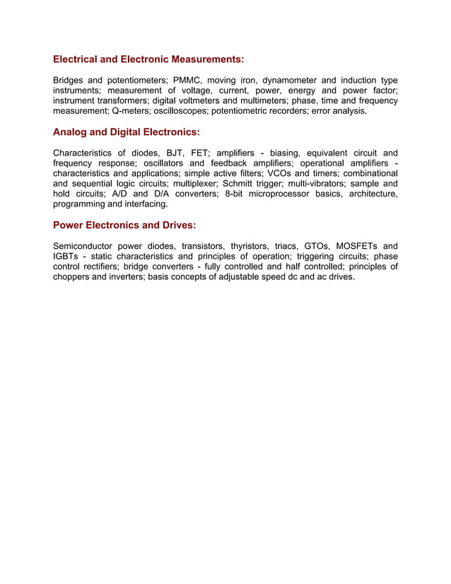 gate syllabus 2012 | PDF