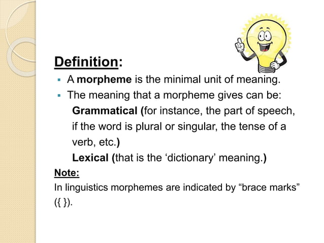 Morpheme | PPT