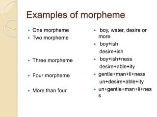 Morpheme | PPT