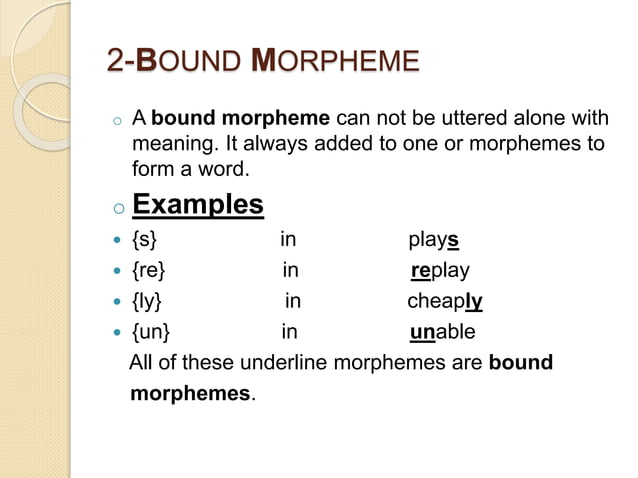 Morpheme | PPT