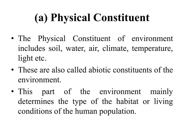 Environment and its components, | PPTX | Chemistry | Science