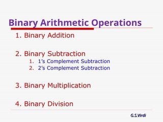 Understanding Binary Arithmetic in Digital Electronics Systems | PPT