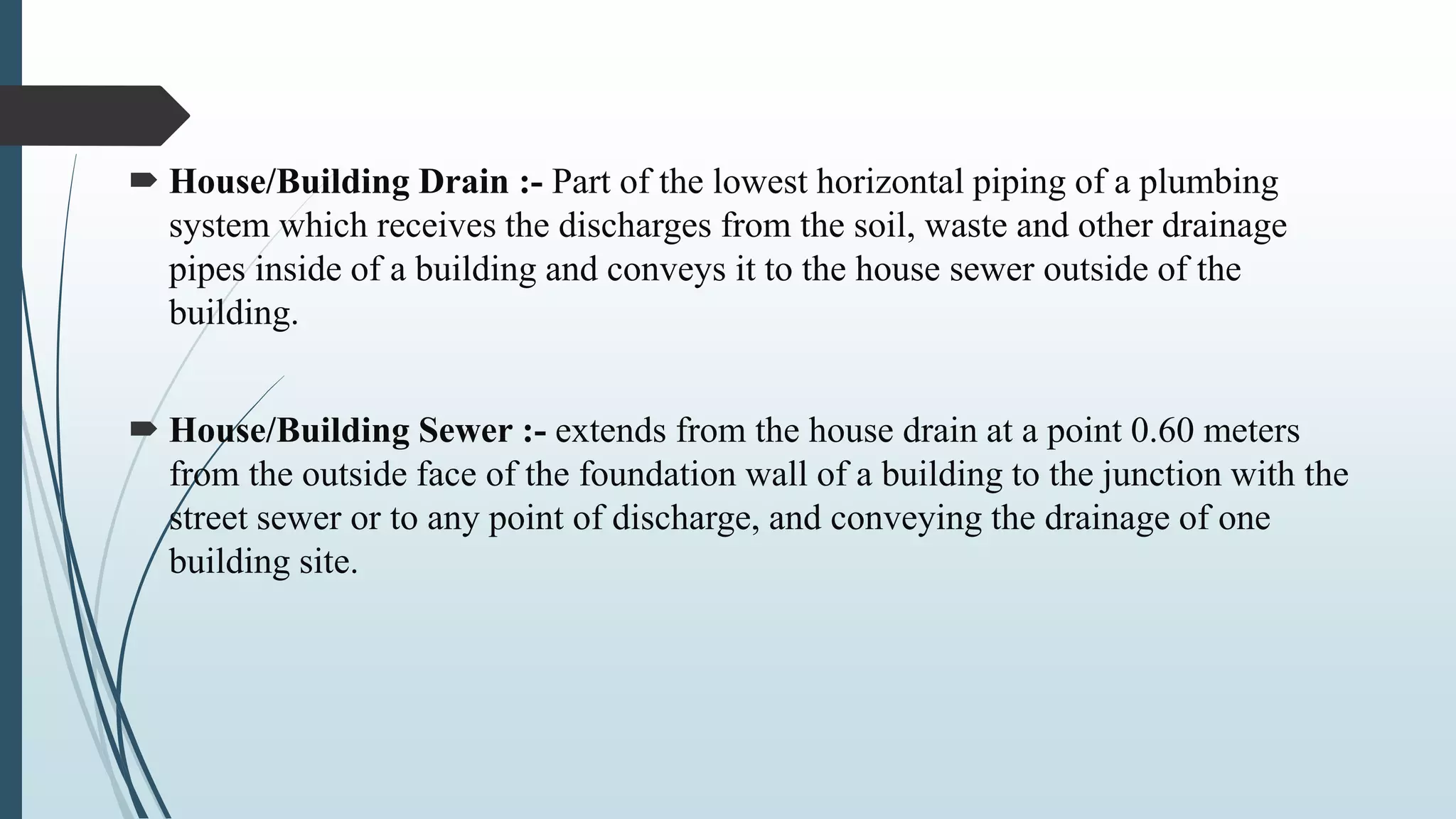 DRAINAGE SYSTEM FOR BUILDING AND TRAPS | PPTX | Indoor Environmental ...
