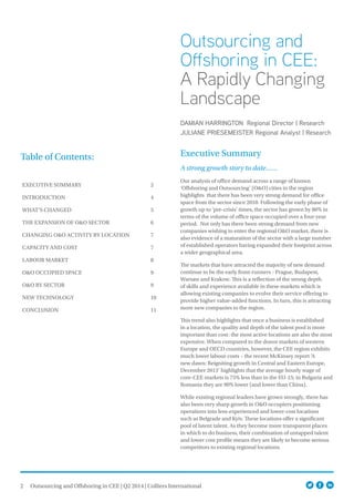 Outsourcing and Offshoring in CEE: A Rapidly Changing Landscape | PDF