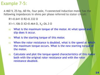 EE-260 Lecture 29, 30 induction motor torque speed characteristics | PPT