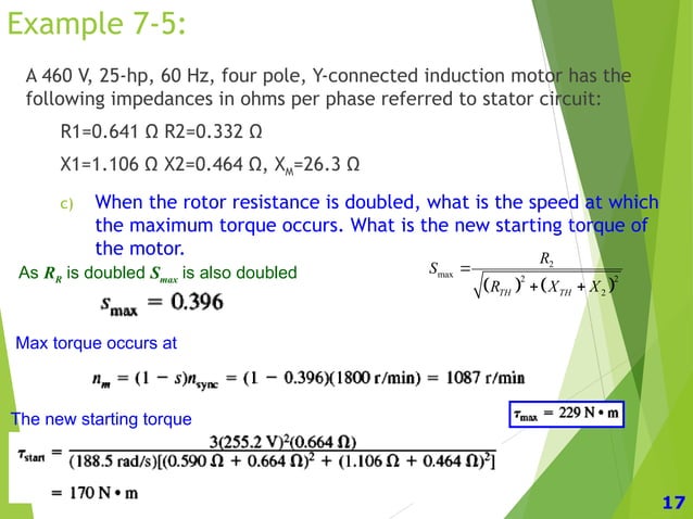 EE-260 Lecture 29, 30 induction motor torque speed characteristics | PPT